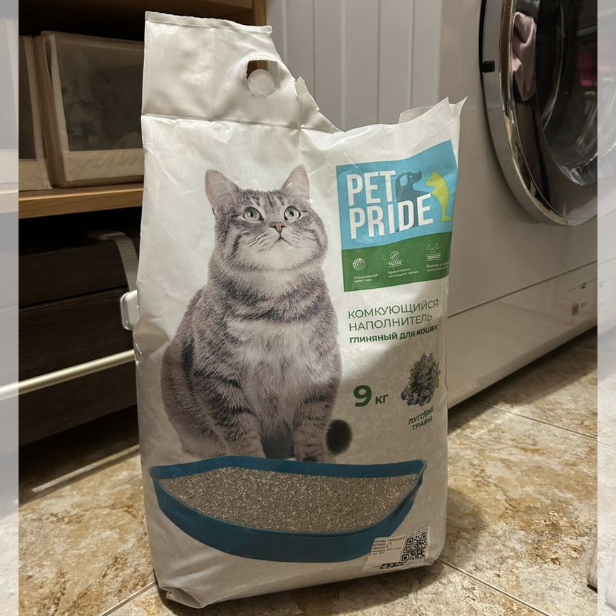 Кошачий наполнитель глиняный комкующийся