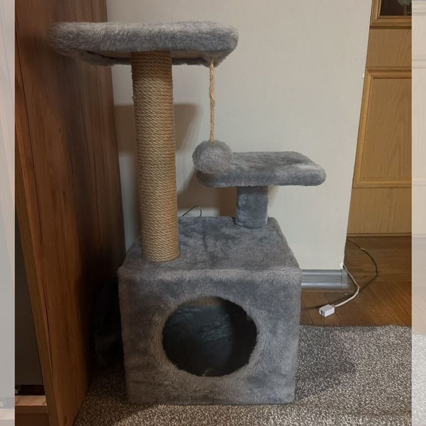 Когтеточка домик для кошки новый