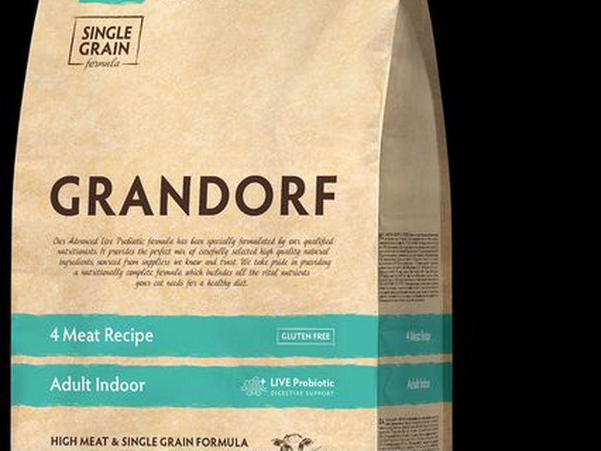 Grandof для домашних 4 вида мяса с рисом