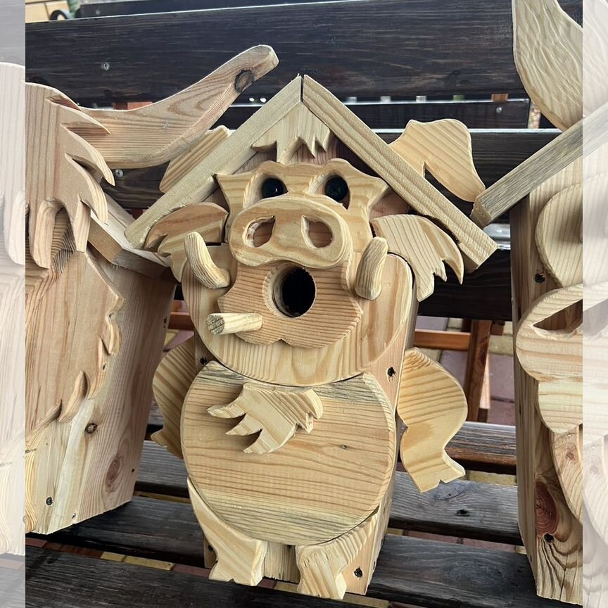 Скворечник кормушка деревянная для птиц