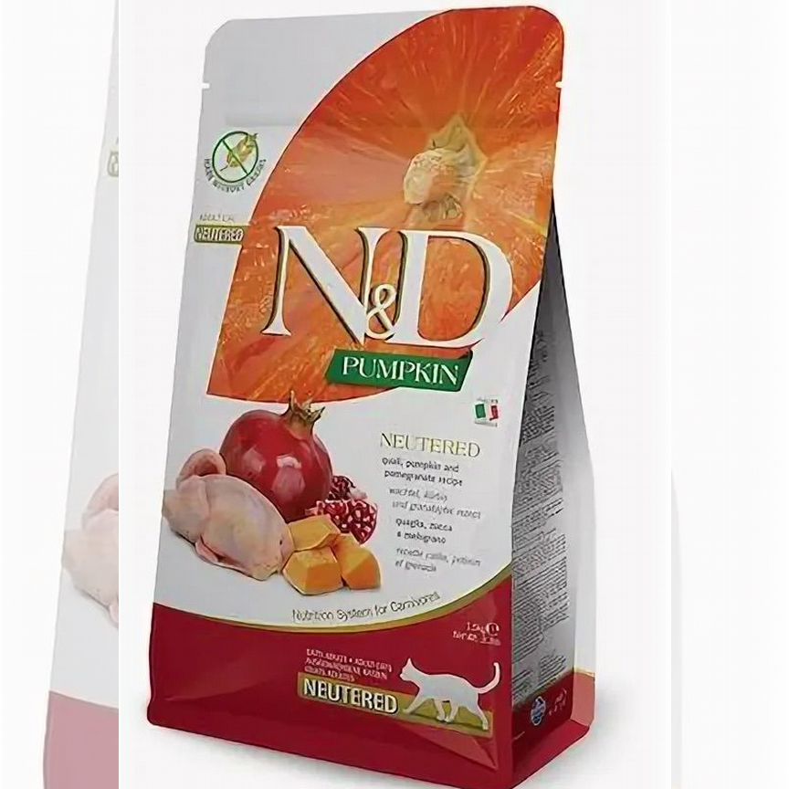 Farmina Pumpkin neutered для кошек с перепелом