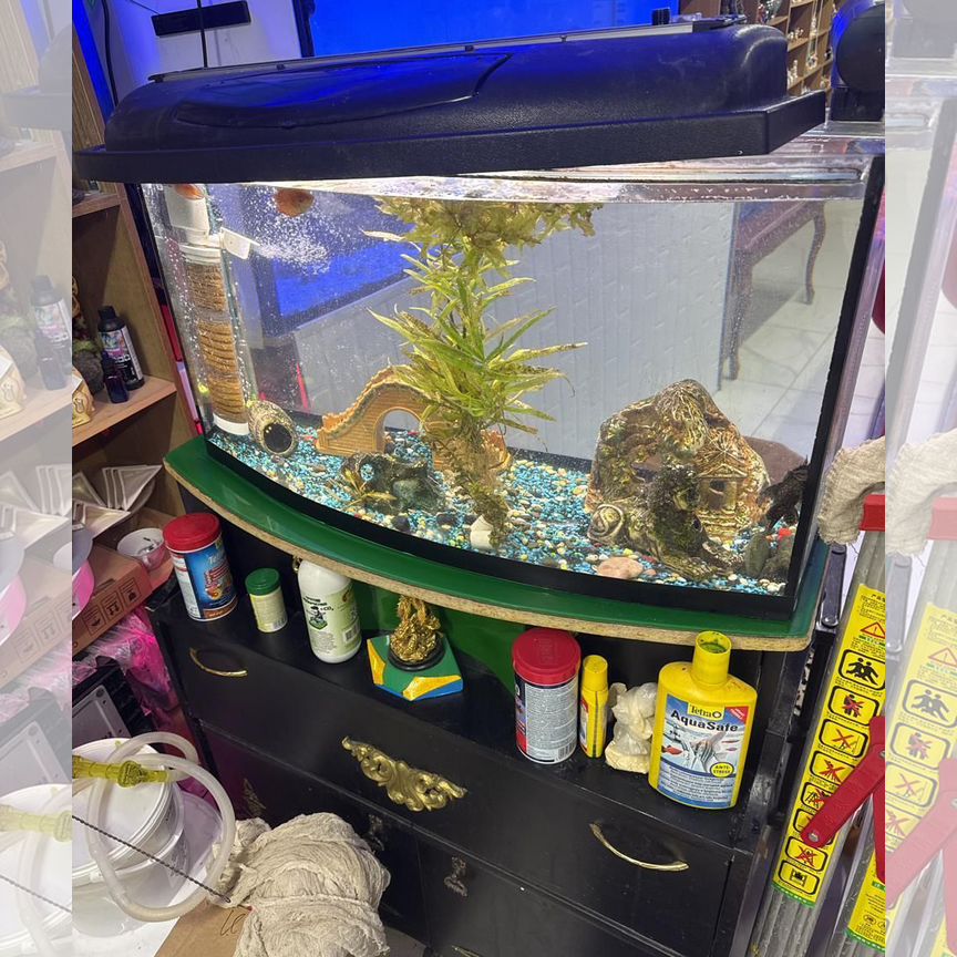 Аквариум с тумбой 100л бу