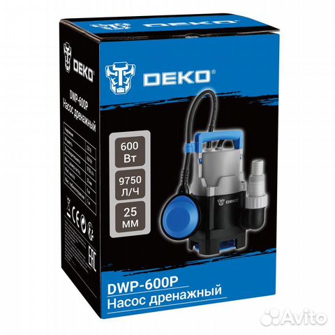 Насос дренажный deko DWP-600P купить в Перми | Товары для дома и дачи ...