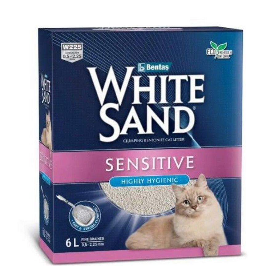 Наполнитель для кошек White Sand Sensitive 6 кг