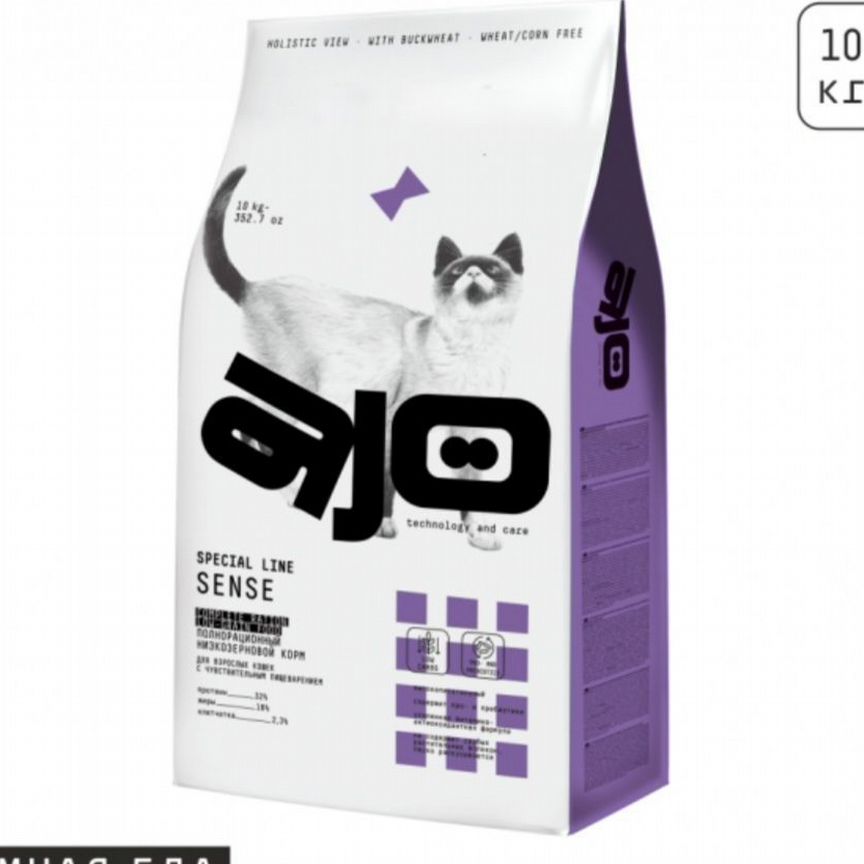 Корм для кошек Ajo special linesense10 кг