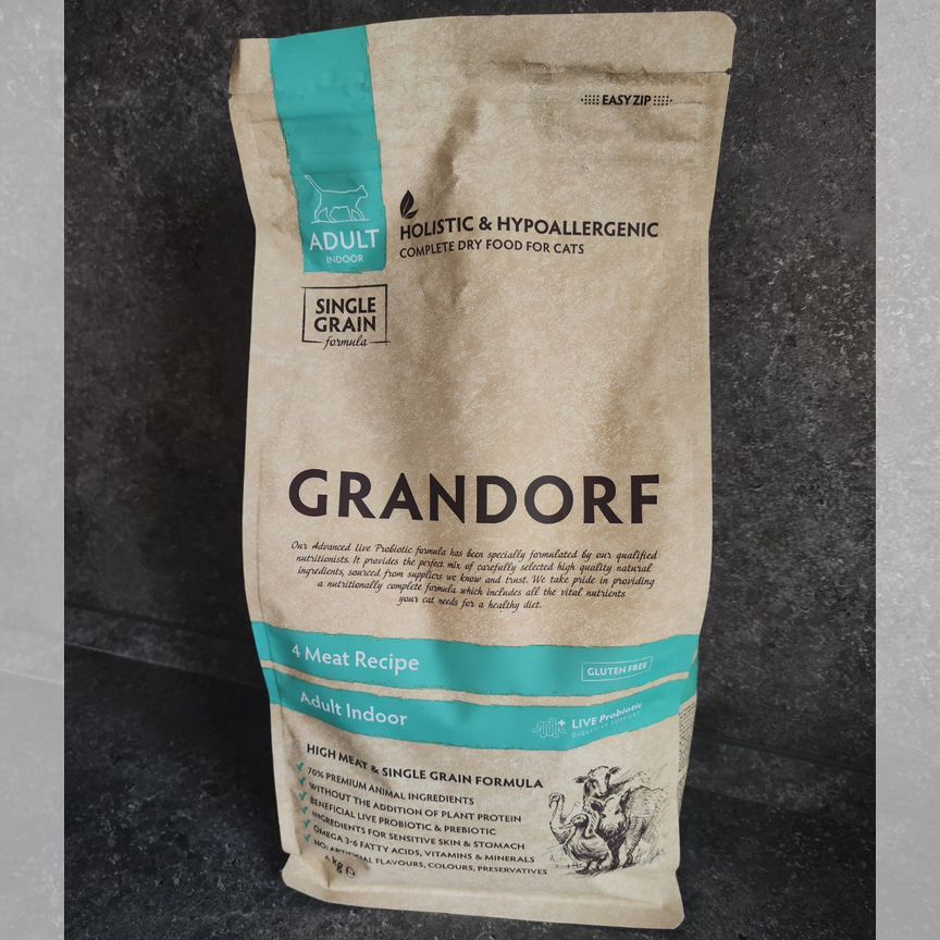 Корм для кошек grandorf 2 кг 4 мяса