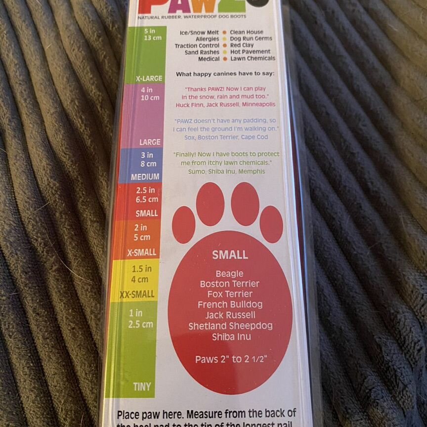 Ботинки для собак Pawz размер small