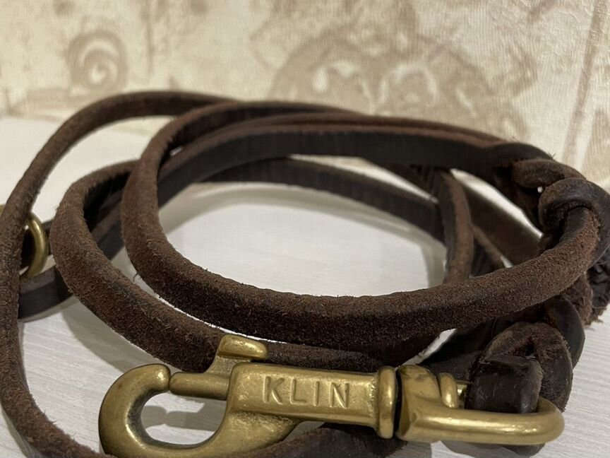 Поводок 1 м кожаный Klin Kassel