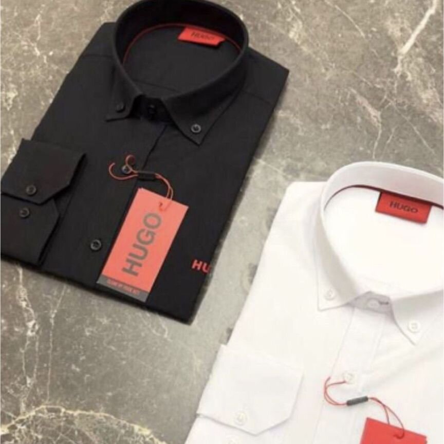Рубашка hugo boss белая и черная