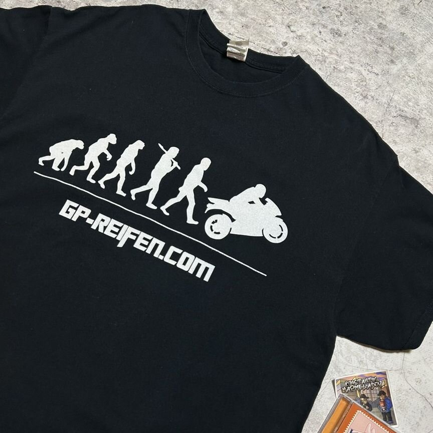 Футболка мерч Эволюция Мотоциклиста Vintage