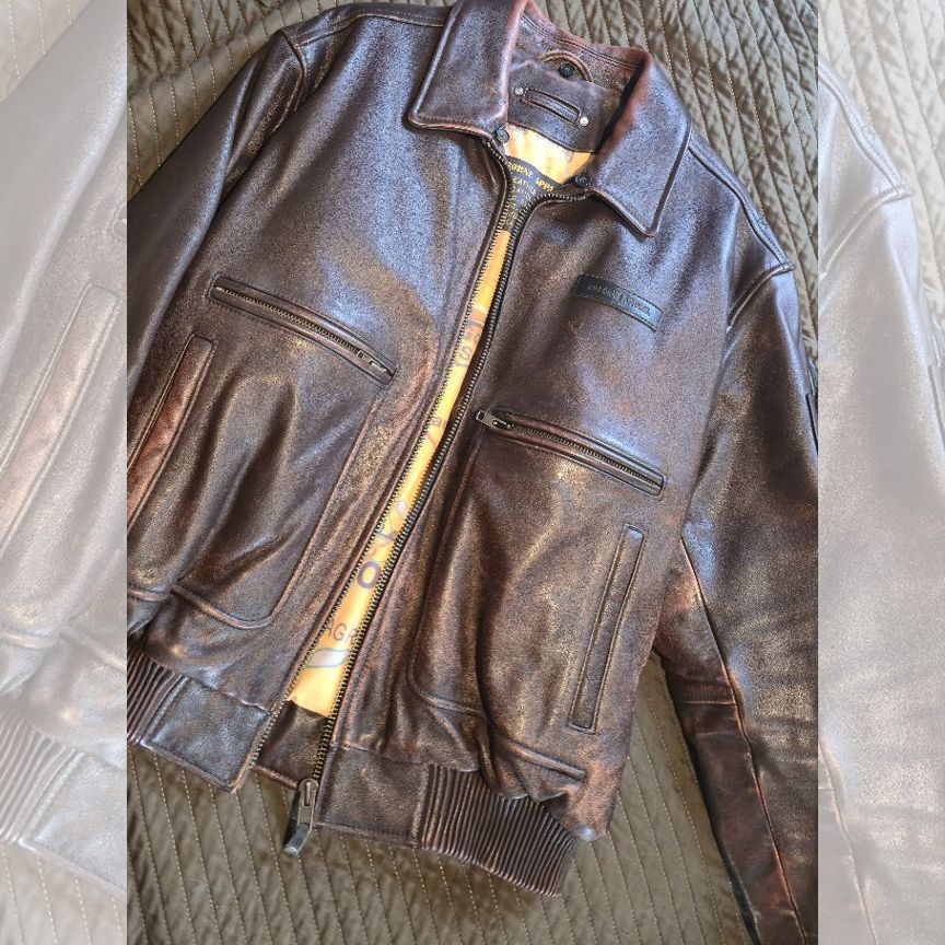 Куртка кожаная топ-ган мужская