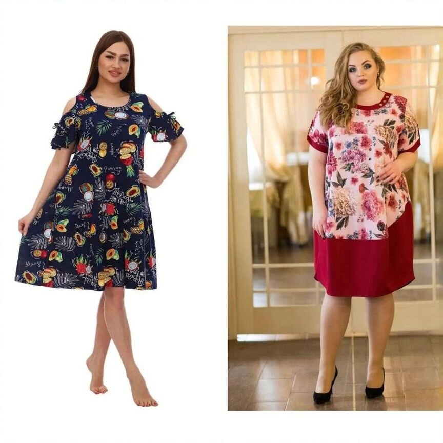 2 женских платья 58