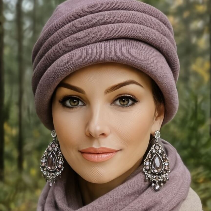 Шапка женская шерстяная