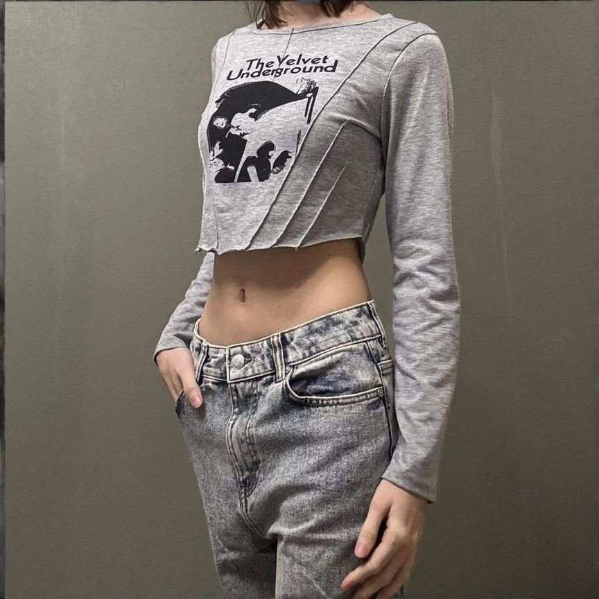 Кроп топ с длинным рукавом