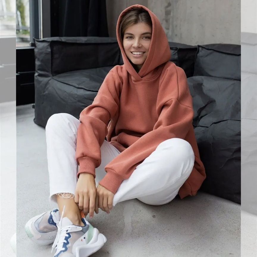 Костюм трикотажный с начесом XS-M терракот