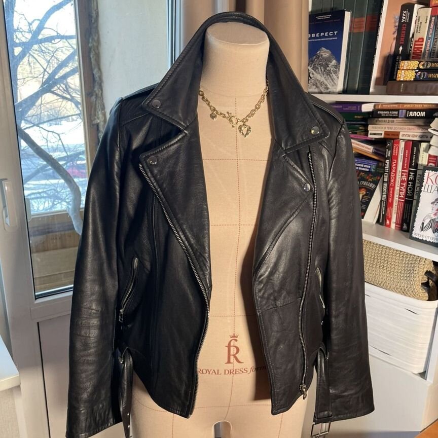 Кожаная куртка косуха женская 44 46