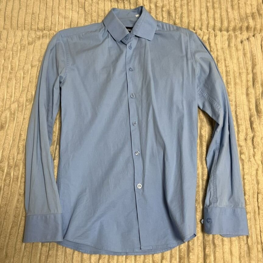 Рубашка мужская голубая